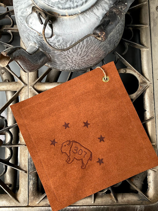 Leather Hot Pad with 307 Buffalo – Little Laramie Trading Company